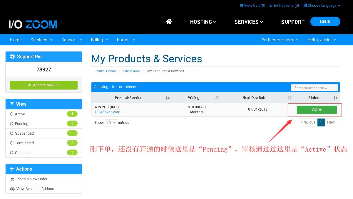 IO Zoom美国 VPS 购买流程-VPS1352主机测评