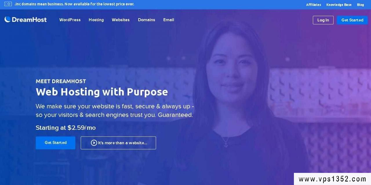 美国主机 DreamHost 怎么样 – 最好WordPress主机推荐-VPS1352主机测评