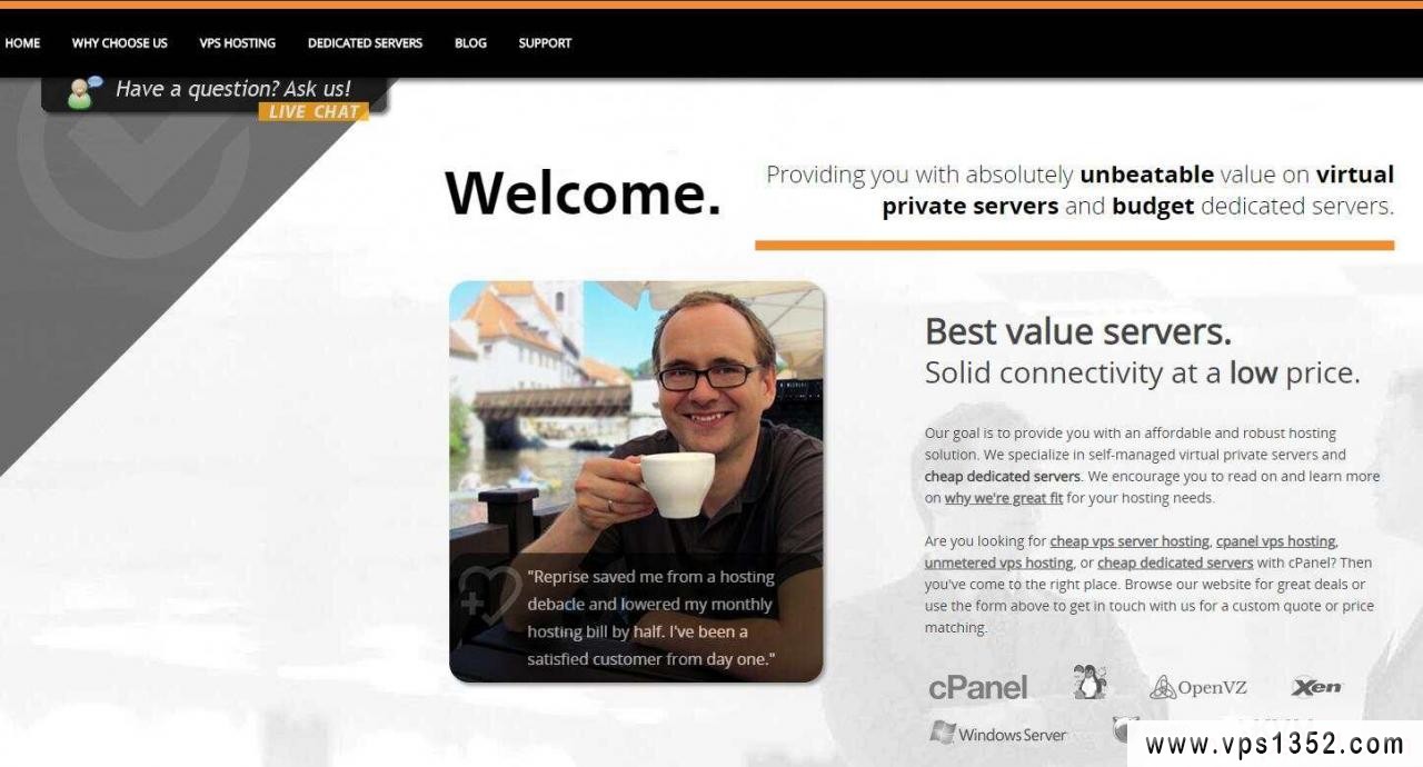 美国VPS RepriseHosting 测评附加新手购买教程-VPS1352主机测评