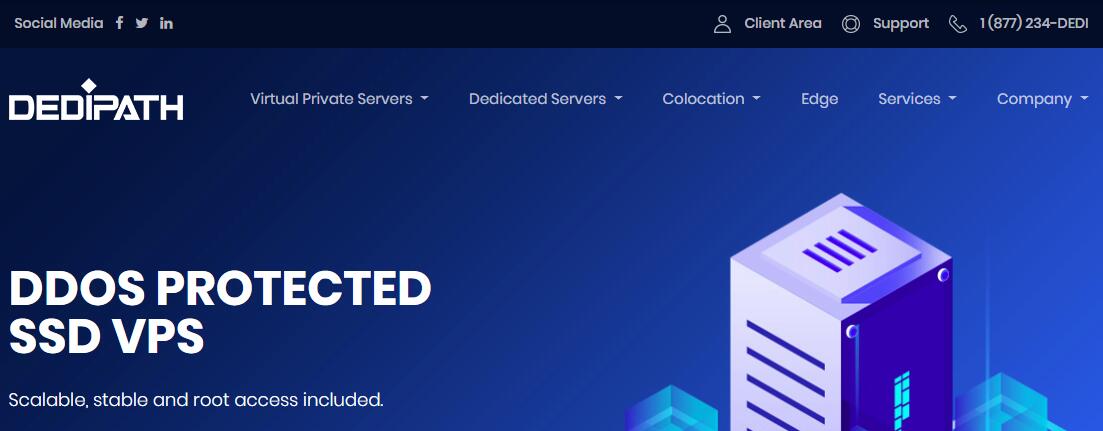 速度快的美国VPS DediPath推荐 – 亚洲优化线路且有无限流量支持-VPS1352主机测评
