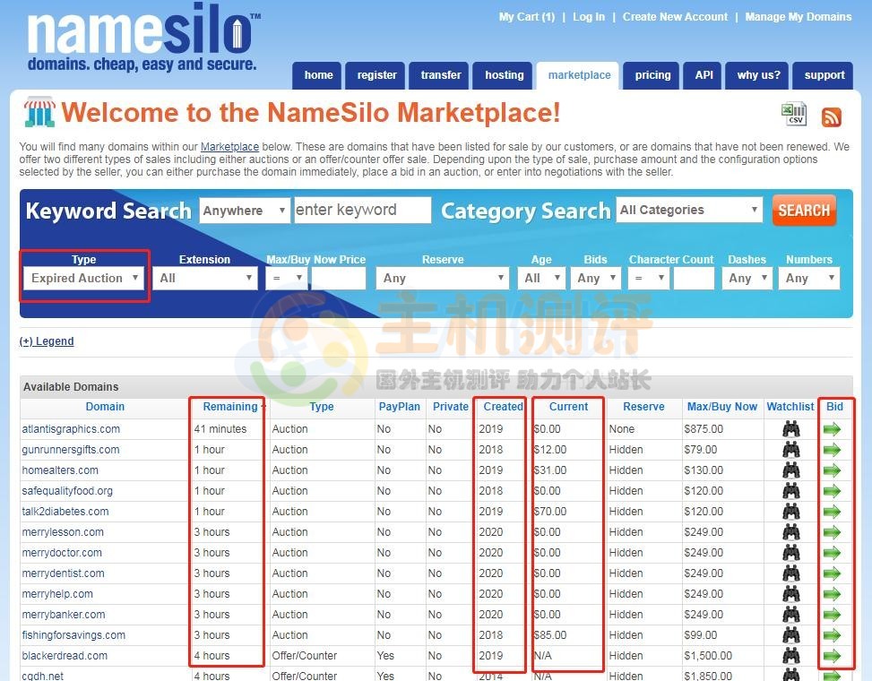1美元购买NameSilo老域名的方法教程-VPS1352主机测评