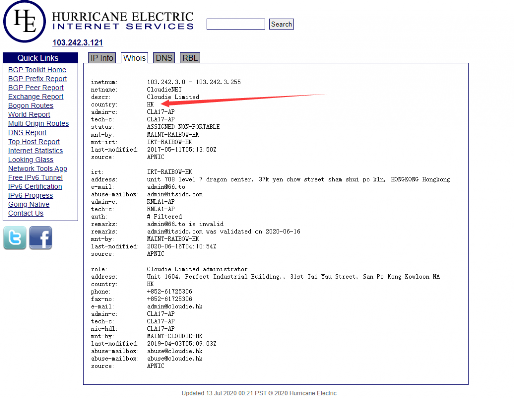 教你判断服务器ip是原生IP还是广播IP-VPS1352主机测评