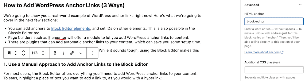 如何在WordPress中添加WordPress锚链接(3种方式)-VPS1352主机测评